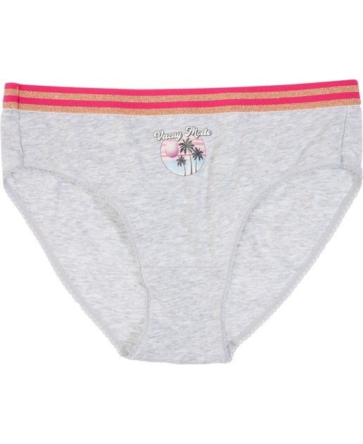 Girls' Metallic Waistband Brief in Vacay Mode | Postie