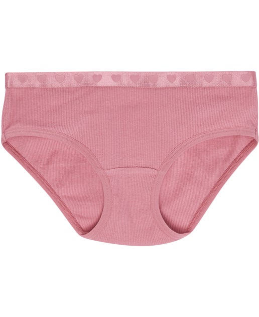 Girls' Rib Briefs in Lilas Pink | Postie