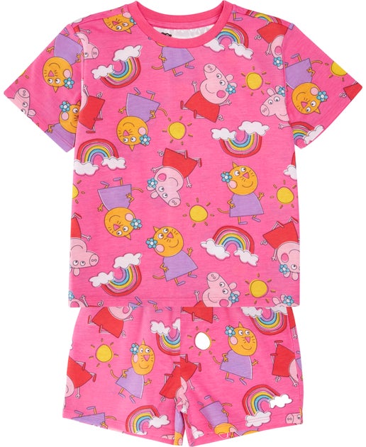 Little Kids' Peppa PJ in Pink Aop | Postie