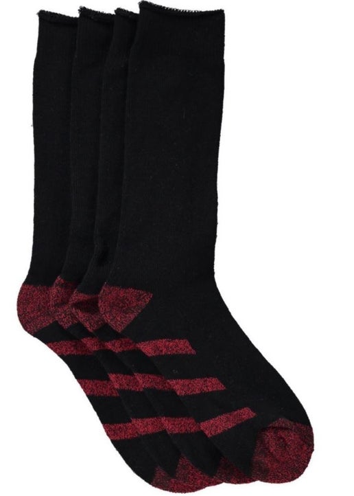 Men's 2 pack Heavy Duty Socks in Black/red | Postie