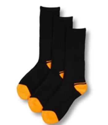 Mens FAV 3PK Work Socks in Orange/black | Postie