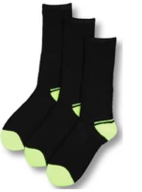 Mens FAV 3PK Work Socks in Yellow/black | Postie