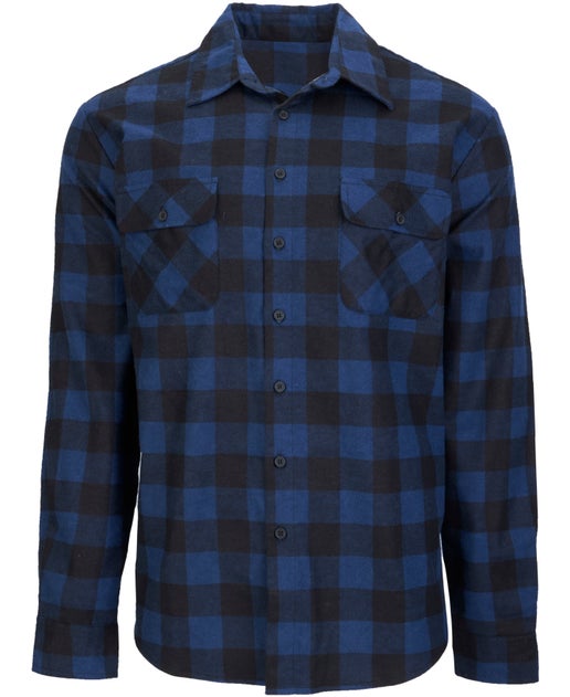 Men's Flannel Shirt in Blue/blk | Postie