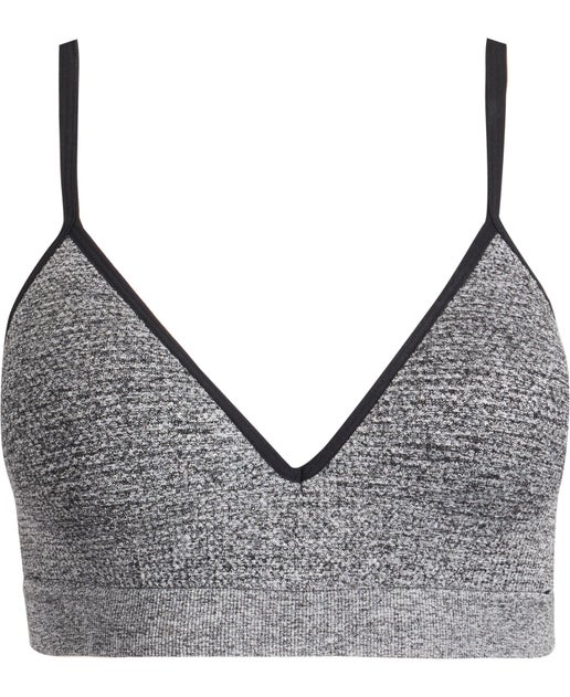 Women's Seamfree Wirefree Waffle Bra in Charcoal Marl | Postie